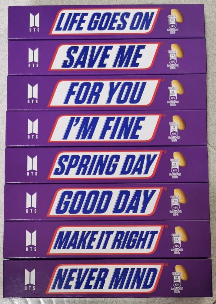 Limited Edition BTS X SNICKERS in a box, Food & Drinks, Other Food ...