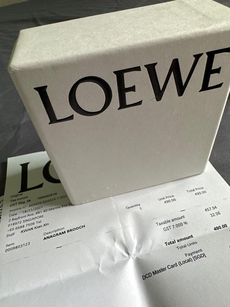 Loewe Anagram Brooch in Silver, Women's Fashion, Jewelry & Organisers ...