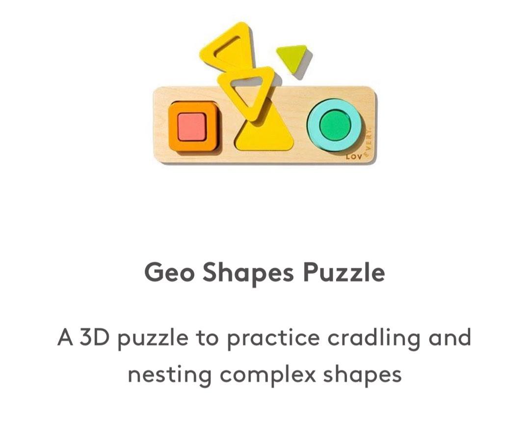 LOVEVERY Geo Shapes Puzzle, Babies & Kids, Infant Playtime on Carousell