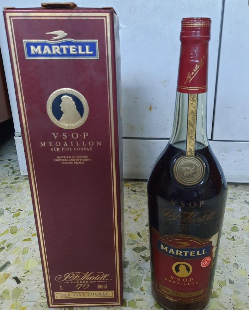 Martell VSOP 1715 Medallion old fine cognac 1l, Food & Drinks, Alcoholic Beverages on Carousell