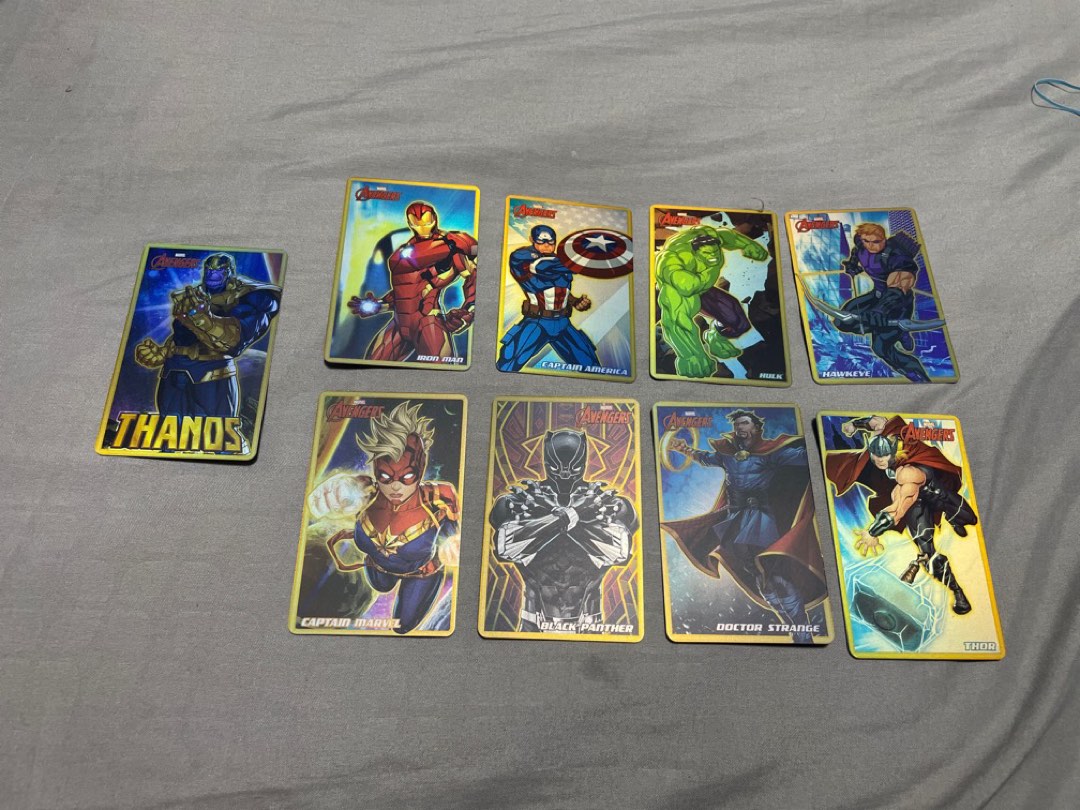 Marvel Avengers Gold Foil Full Set, Hobbies & Toys, Toys & Games on ...