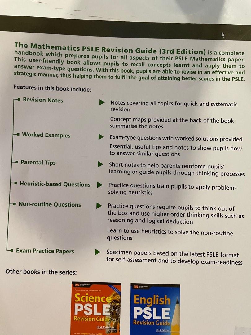 MATHEMATICS PSLE REVISION GUIDE ( Marshall Cavendish), Hobbies & Toys ...