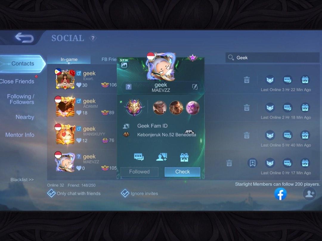 Mobile Legends Stacked Account with Pro Hide History + MLBB Star ...