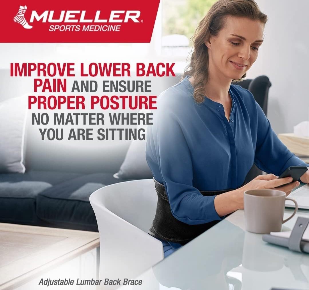 MUELLER Adjustable Back Brace (Back Support), Health & Nutrition ...