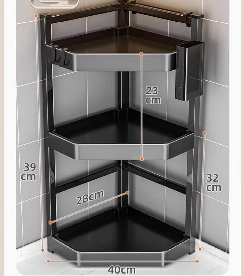 Multi-Tier Kitchen Corner Countertop Storage Rack for Sauces Condiments ...