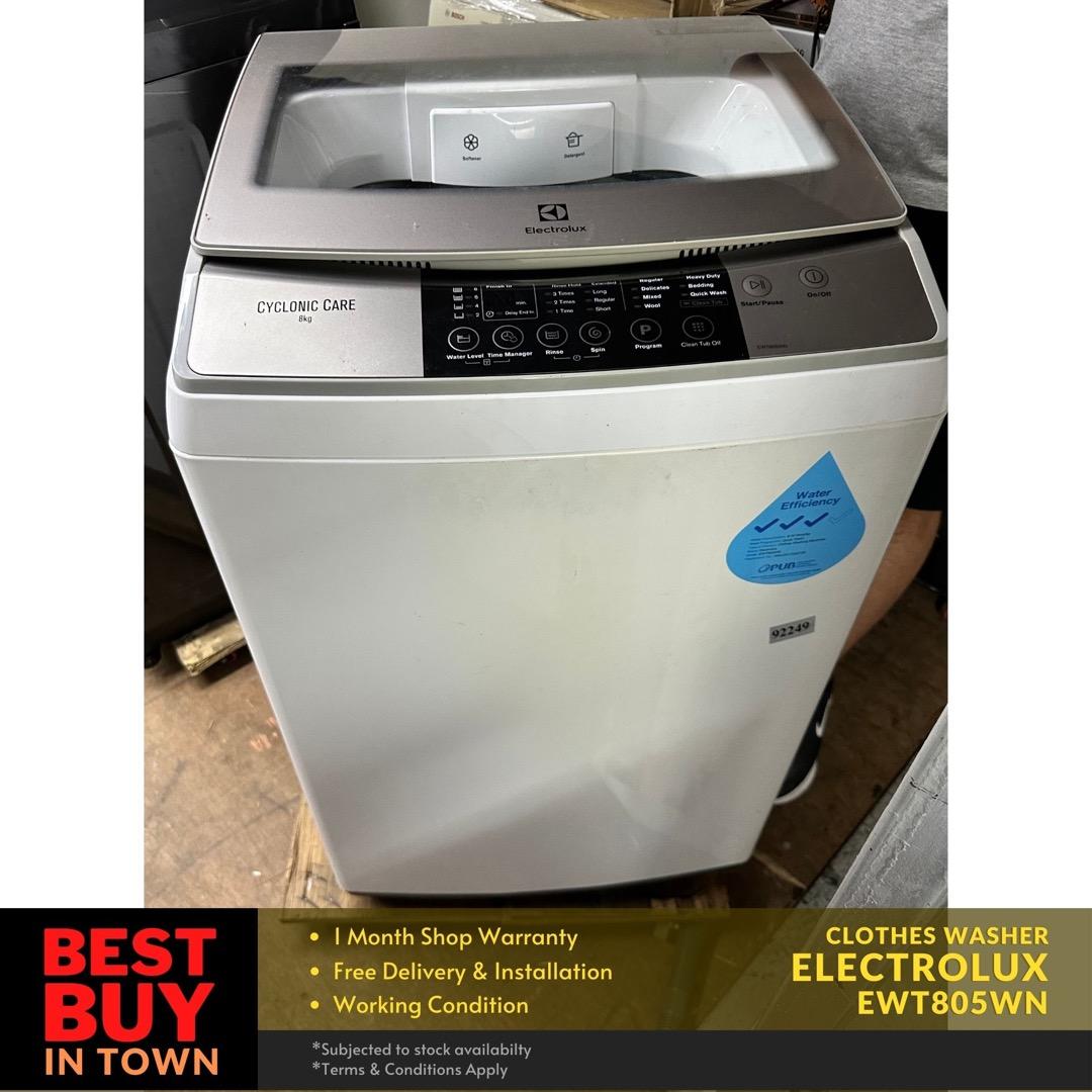MUST BUY! Electrolux 8KG Top-Loader Washing Machine EWT805WN (92249 ...