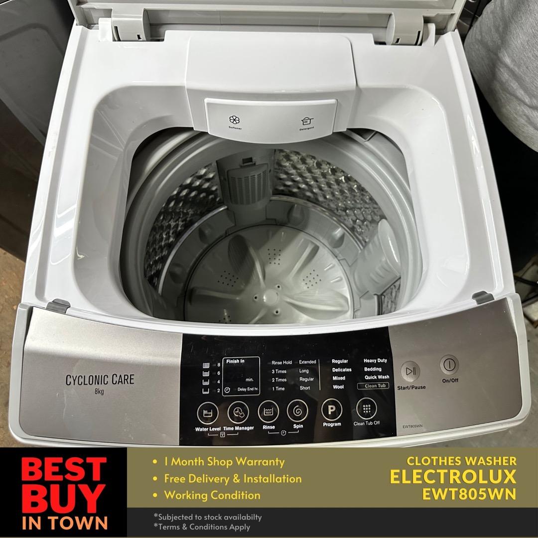 MUST BUY! Electrolux 8KG Top-Loader Washing Machine EWT805WN (92249 ...