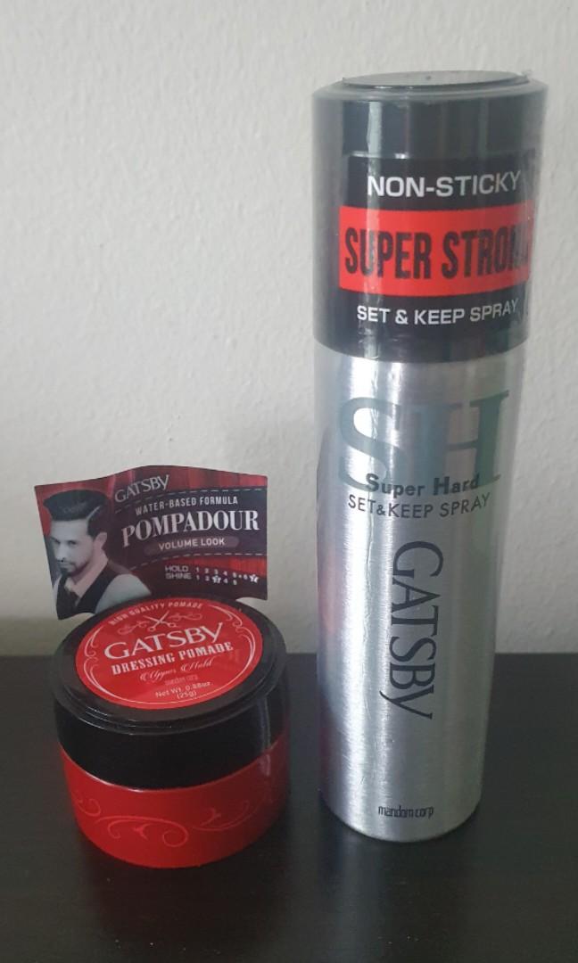 NEW*Gatsby Super Hard Set & Keep Spray mini 45ml + Gatsby Dressing ...
