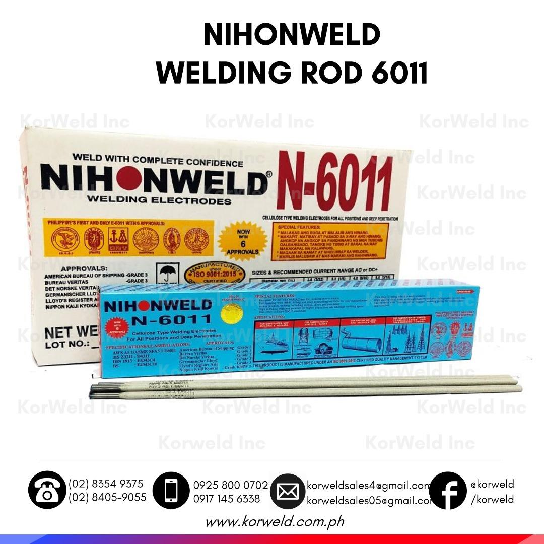 NIhonweld Welding Rod 6011 available size 2.5mm -5.0mm, Commercial ...