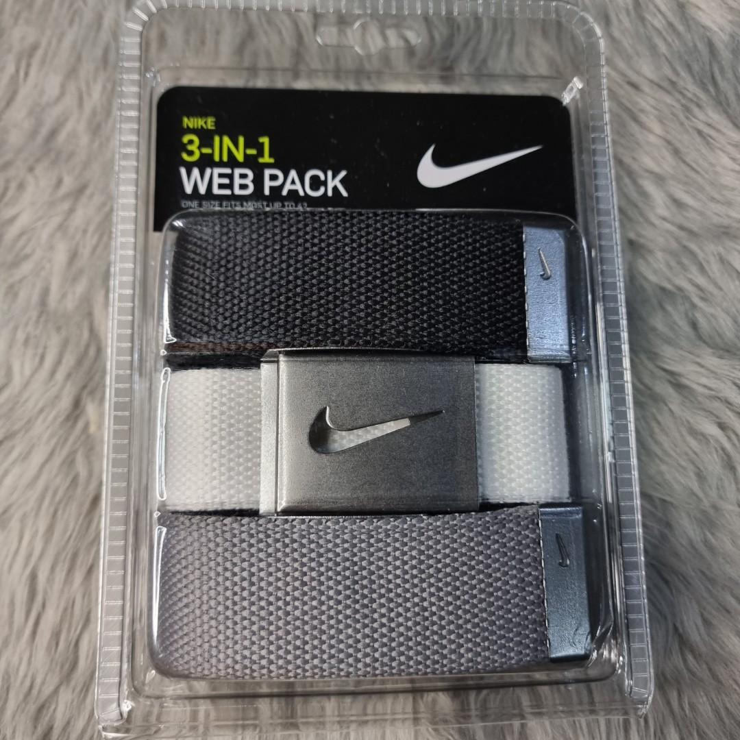 Nike 3 in 1 web men's belt, Men's Fashion, Watches & Accessories, Belts ...