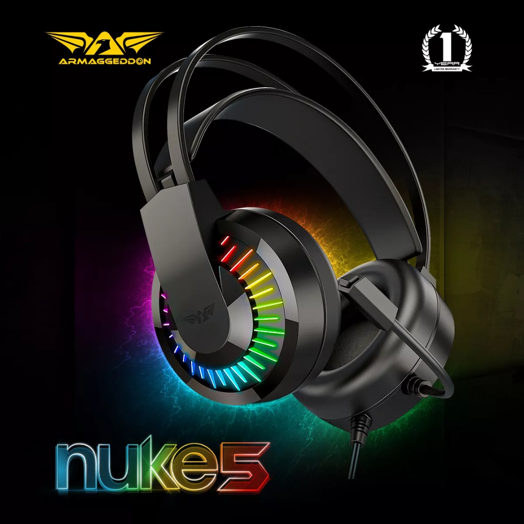 Nuke 5 armageddon gaming headphones., Video Gaming, Gaming Accessories ...