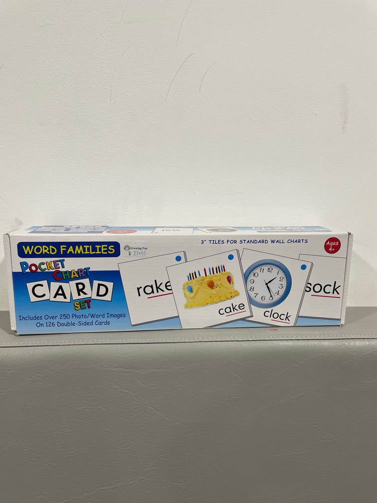 Pocket Chart Card Set - Word Families, Hobbies & Toys, Toys & Games on ...