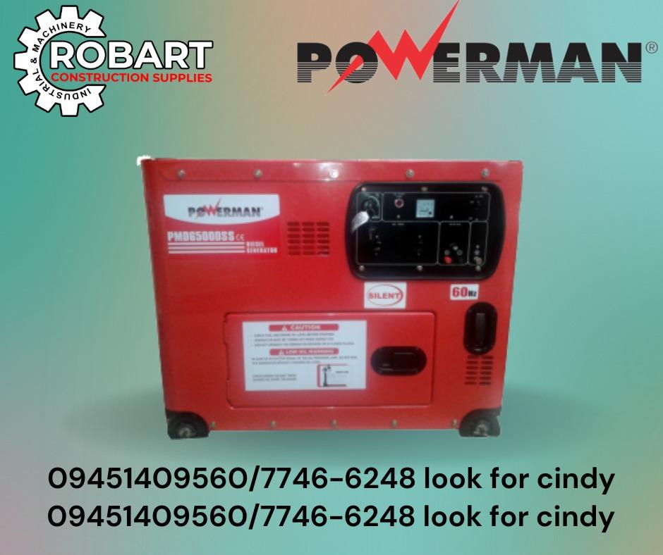 "Powerman" Diesel Generator PMD6500DSS, Commercial & Industrial ...