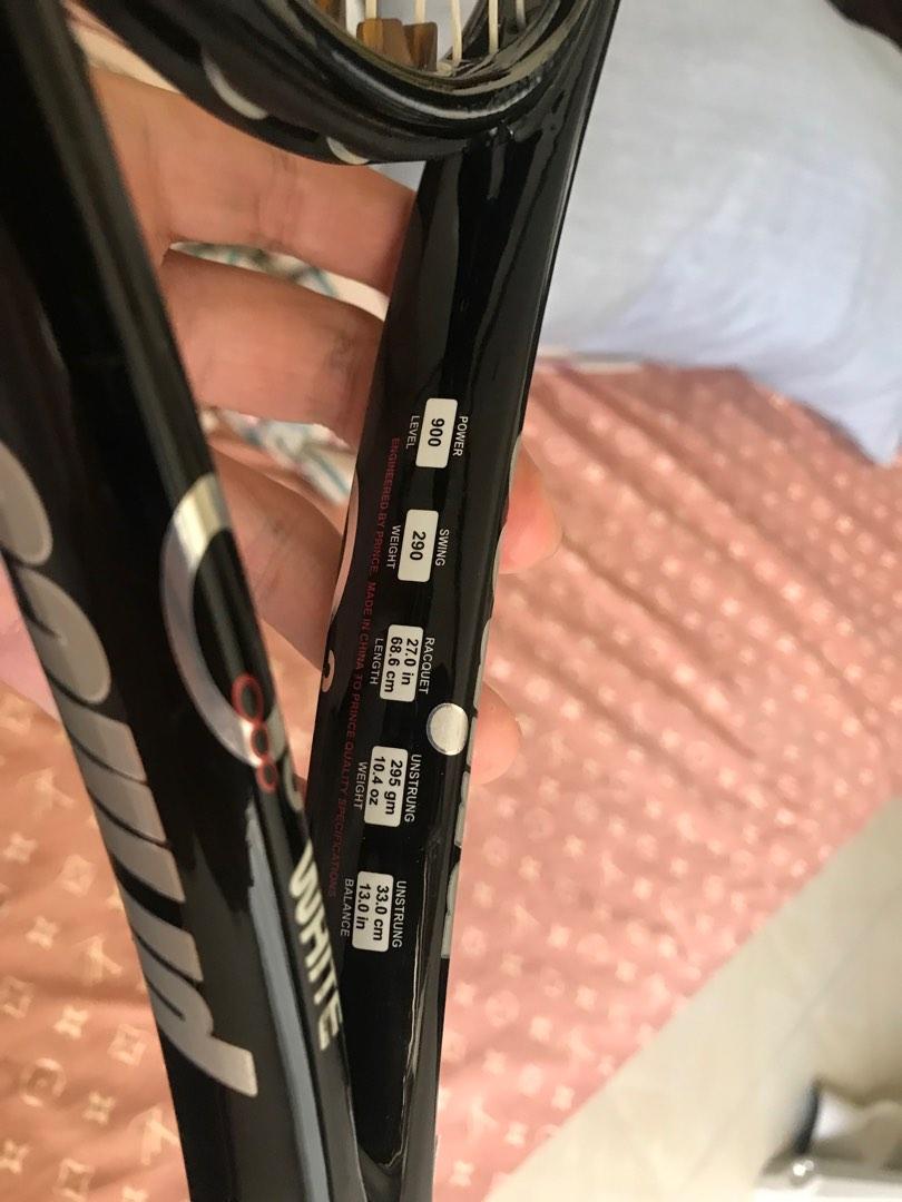 Prince o3 white tennis racquet, Sports Equipment, Sports & Games ...