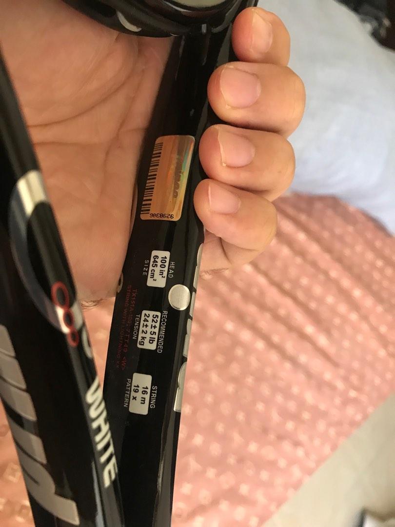 Prince o3 white tennis racquet, Sports Equipment, Sports & Games ...