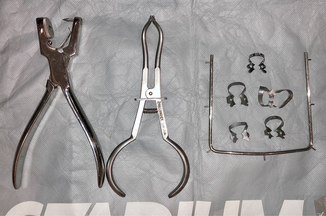 Rubber Dam Isolation Set (Hu friedy clamps), Health & Nutrition ...