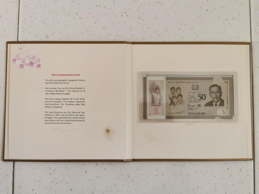 SG50 Commemorative Note, Hobbies & Toys, Memorabilia & Collectibles ...