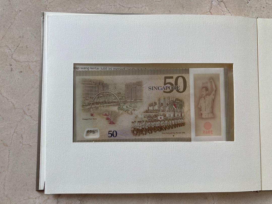 SG50 Limited Edition Commemorative Notes $50 and $10 x 5, Hobbies ...