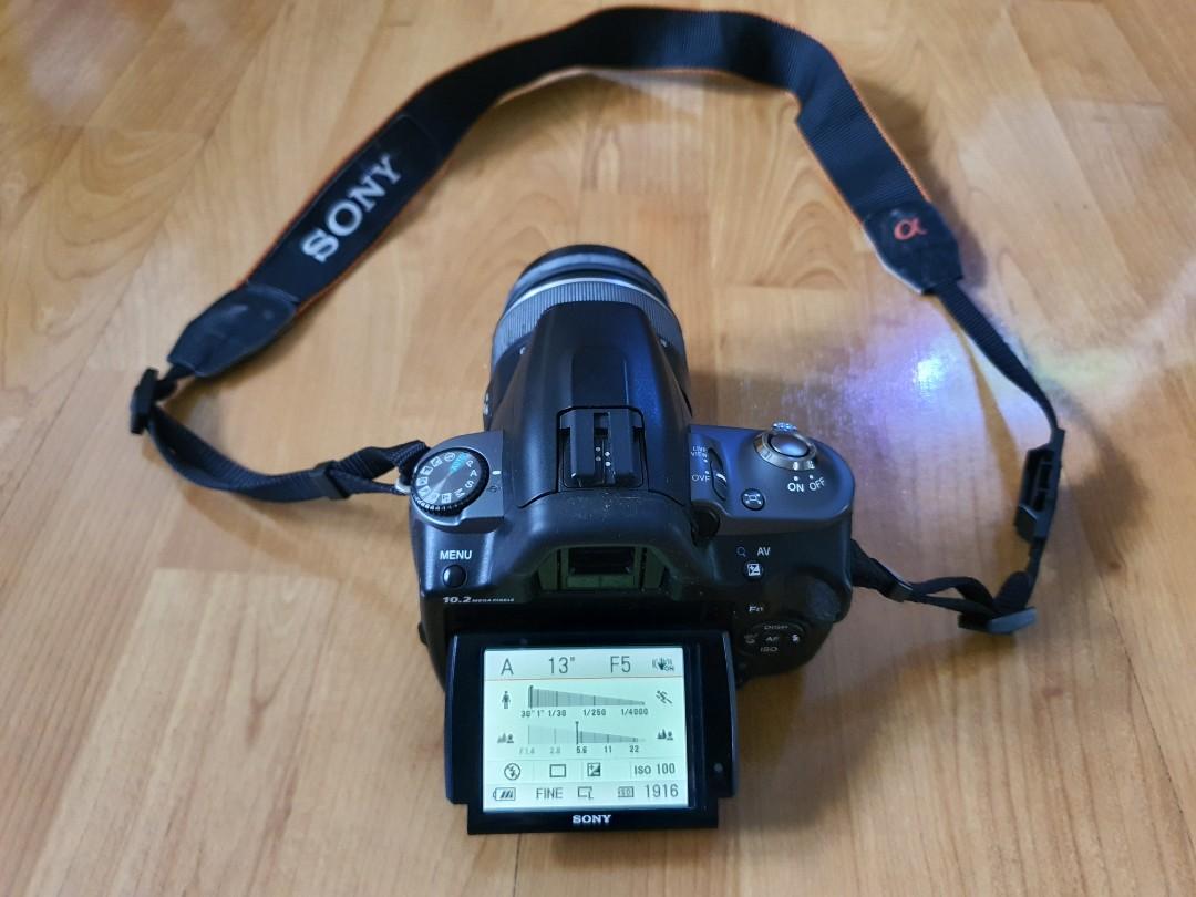 Sony Alpha 330 with many lenses, Photography, Cameras on Carousell