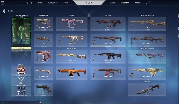 STACKED 35 Skins Ruin Dagger Valorant Acount, Video Gaming, Gaming ...