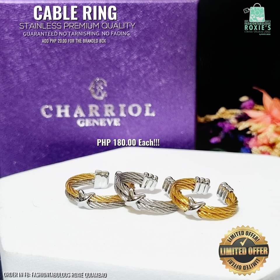 STAINLESS STEEL CABLE RINGS, Women's Fashion, Jewelry & Organizers ...