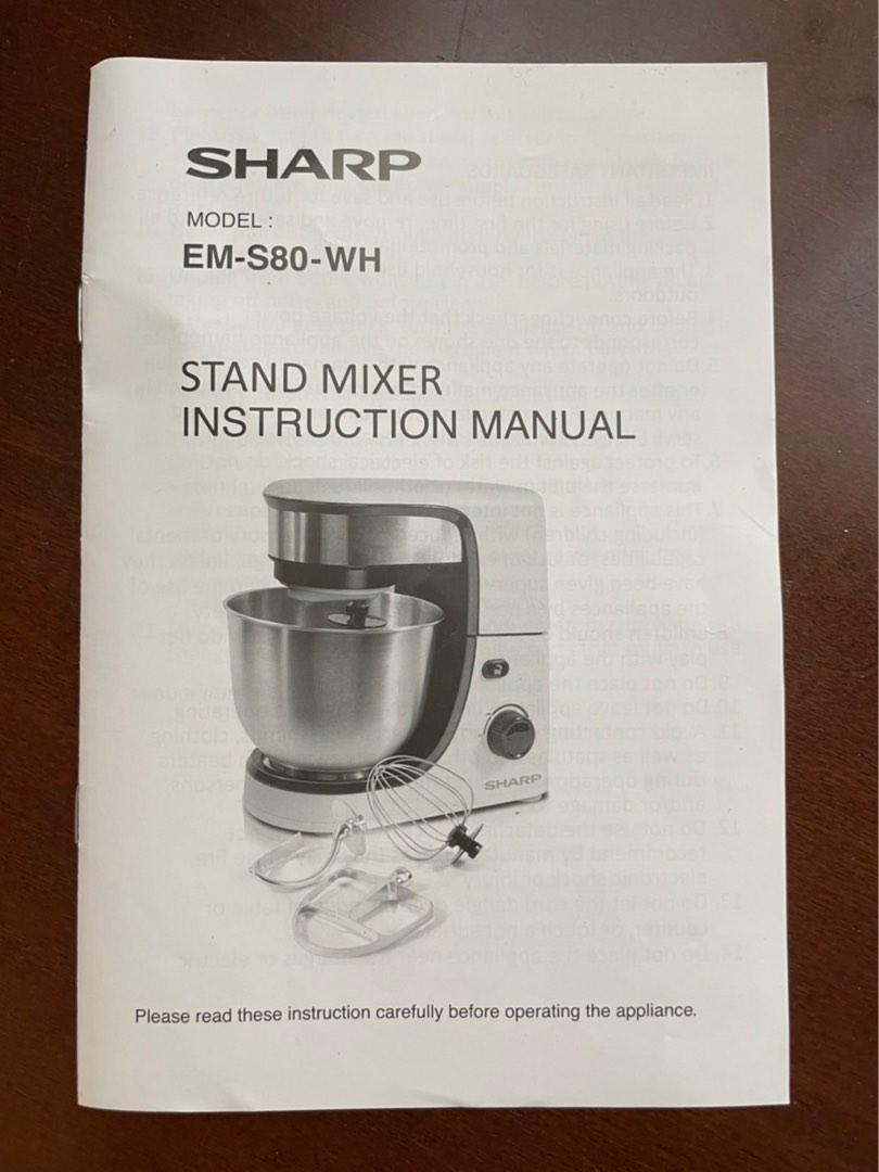 Stand Mixer Sharp, TV & Home Appliances, Kitchen Appliances, Hand ...