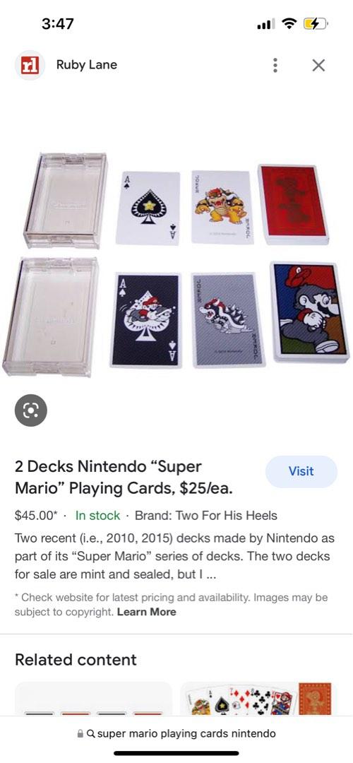 Super Mario Playing Cards "Retro art", Hobbies & Toys, Memorabilia ...