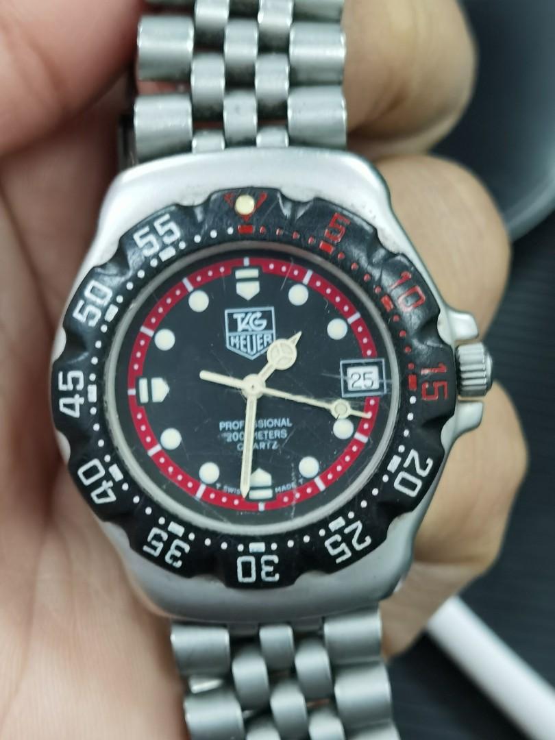 TAG HEUER Formula 1 Black Dial Stainless Steel Watch, Men's Fashion ...
