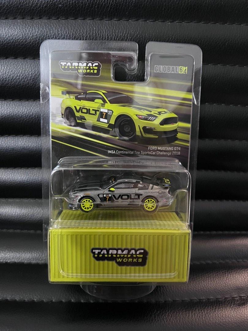 Tarmac Works CHASE #7 VOLT Ford Mustang GT4 IMSA Racecar, Global64 1/64 ...