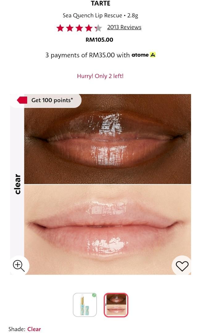 TARTE Sea Quench Lip Rescue, Beauty & Personal Care, Face, Makeup on ...