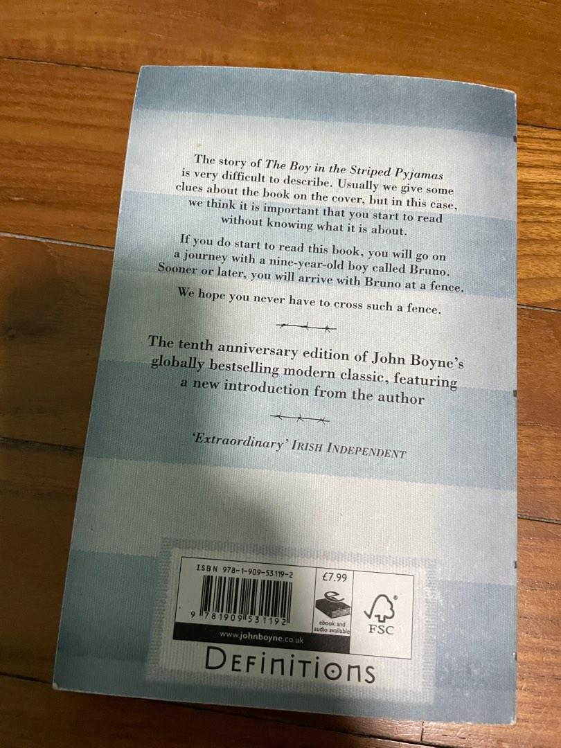 The Boy in Striped Pyjamas by John Bohne, Hobbies & Toys, Books ...