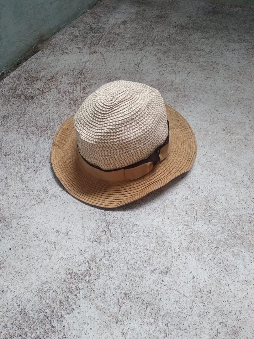 Topi Rajut/Topi pantai/Topi hangout lucu, Fesyen Wanita, Aksesoris di ...
