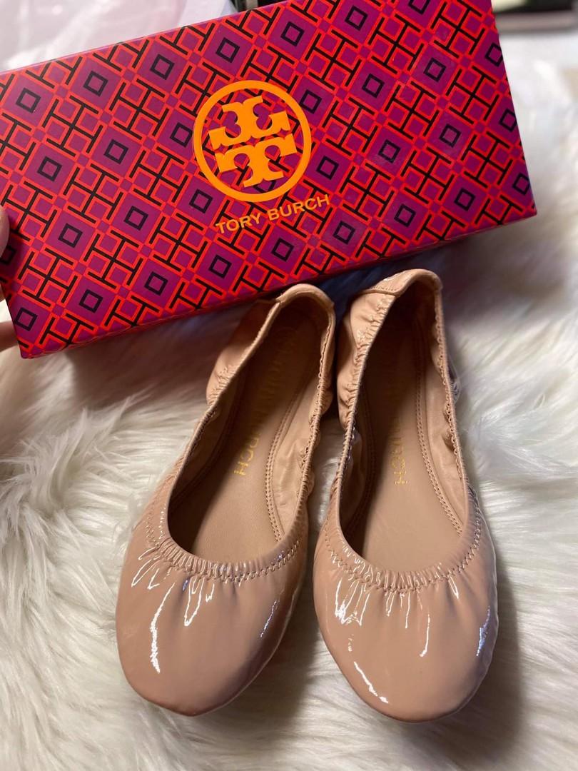 TORY BURCH EDDIE BALLET SOFT NAPLAK (color Goan Sand), Women's Fashion ...