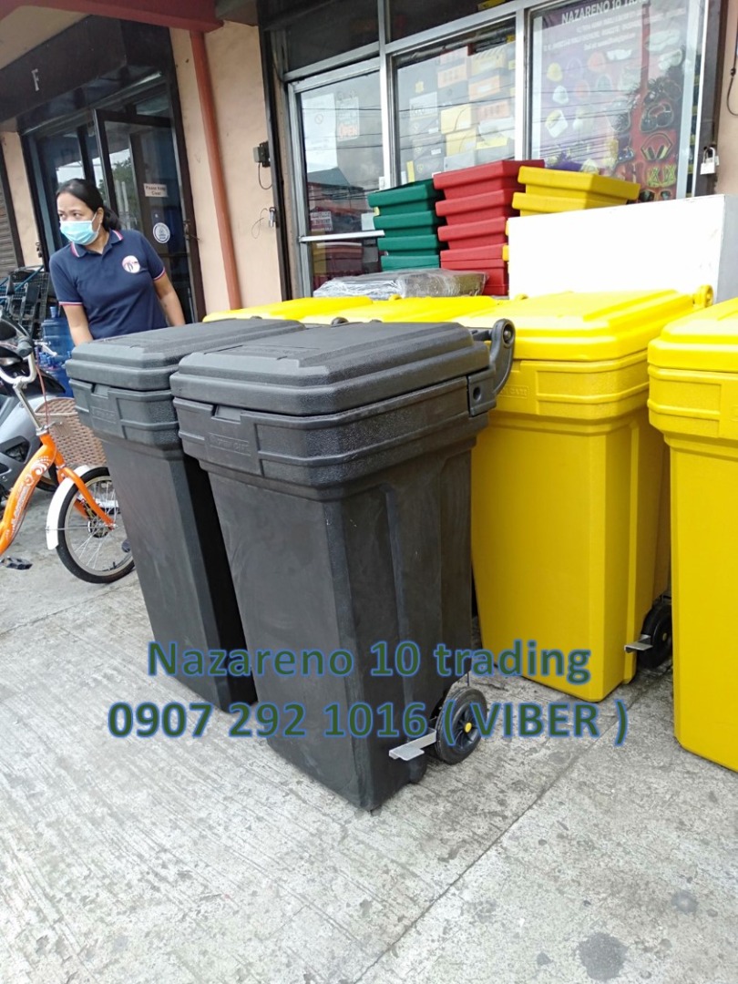 trash bin roller king w/wheels 250L 316, Furniture & Home Living ...