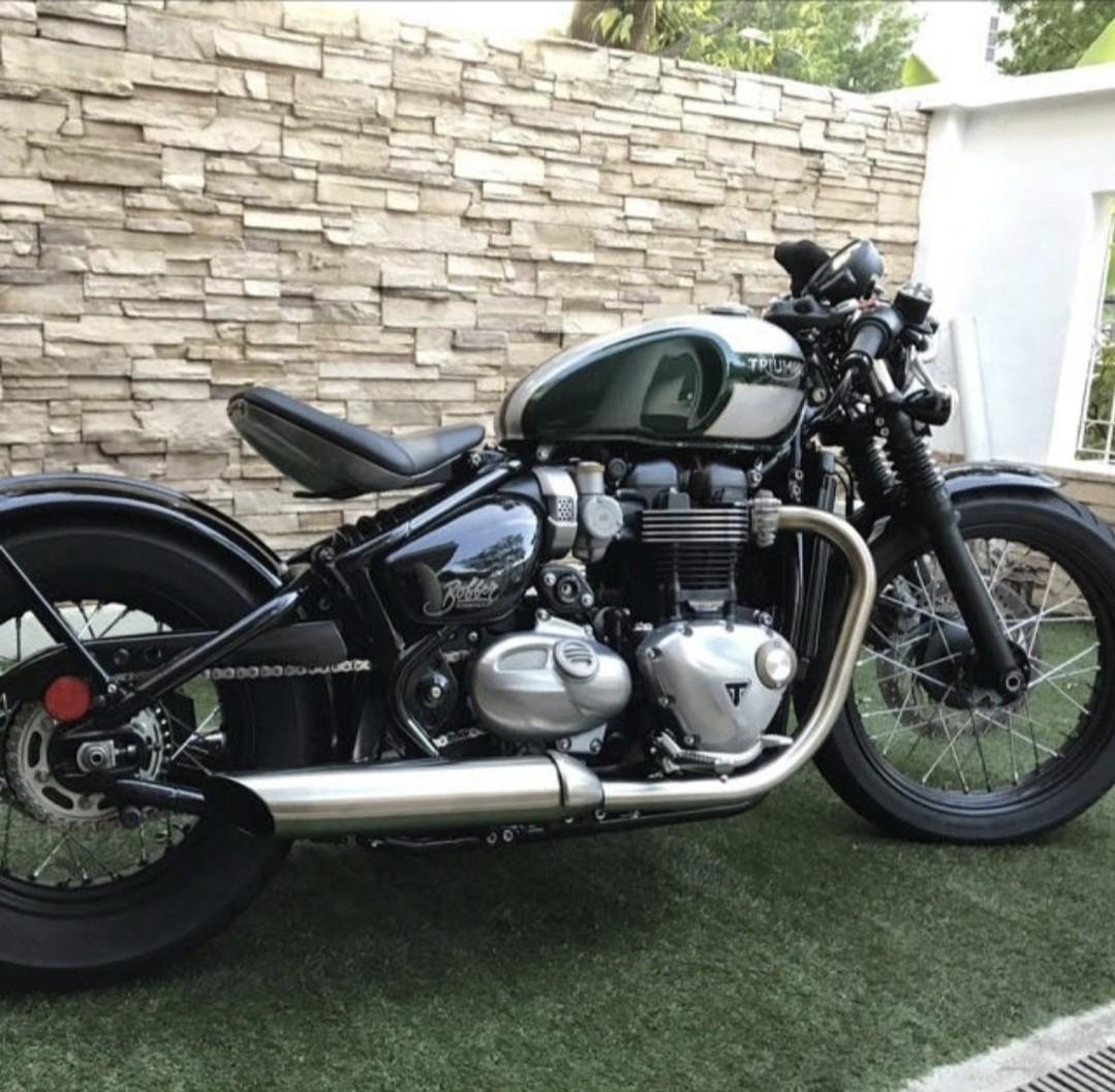 Triumph Bobber Clip On Handle Bar, Accessories in mint condition, like ...