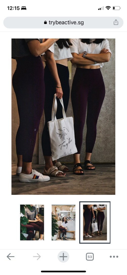 Trybe active Sobana Flash Tights in Wine, Women's Fashion, Activewear ...