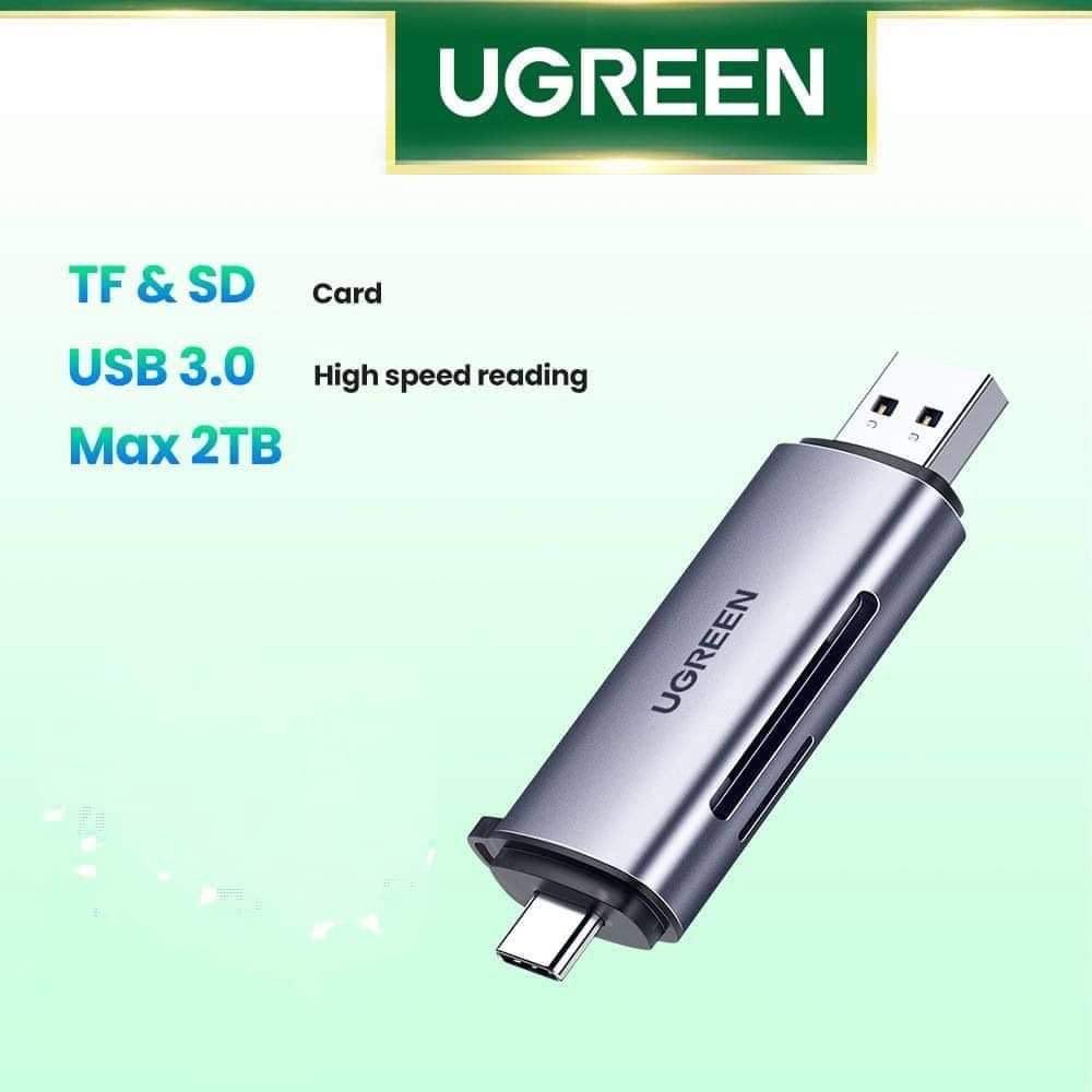 UGREEN 2 in 1 SD TF Card Reader USB Type C USB 3.0 OTG Memory Card Adapter TF SD Micro SD Mac ...