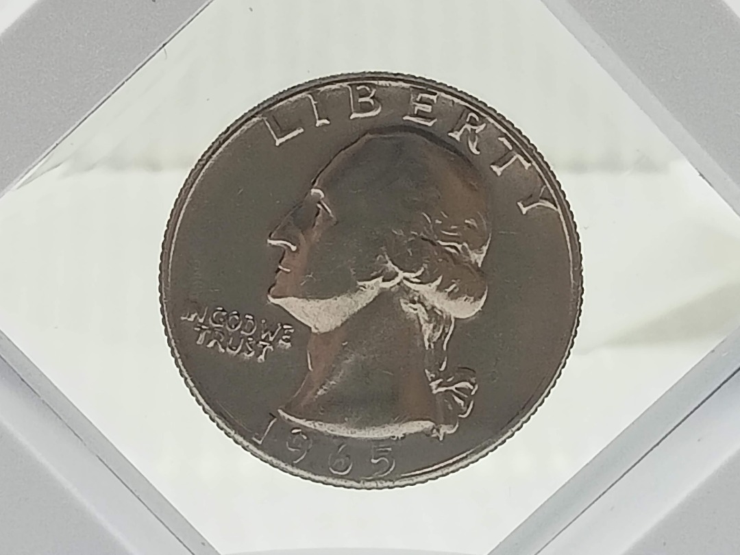 US George Washington Quarter Dollar (25 Cent Coin) 1965 D Coin ...