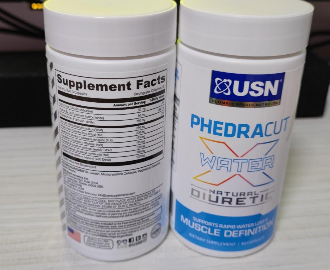 USN PhedraCut Water X Diuretic, Health & Nutrition, Health Supplements ...