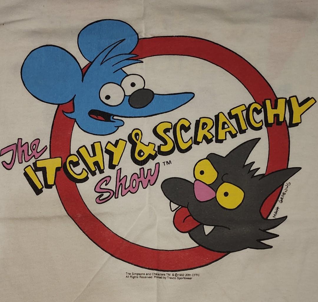 Vintage 1992 Itchy and Scratchy Show Shirt, Men's Fashion, Tops & Sets ...