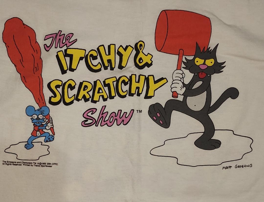 Vintage 1992 Itchy and Scratchy Show Shirt, Men's Fashion, Tops & Sets ...