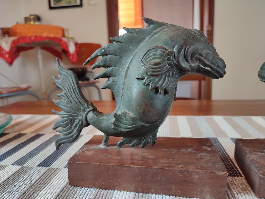Vintage Devil Koi cast iron book stands, Furniture & Home Living, Home ...