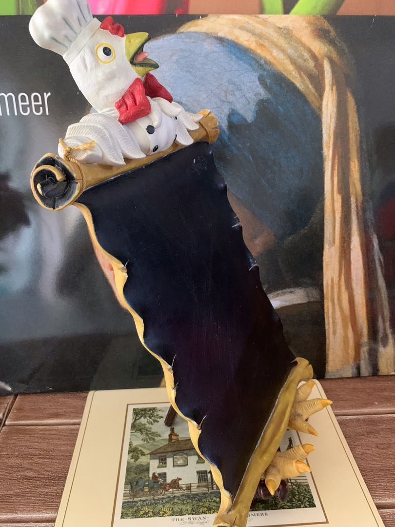 Vintage Peter Mook Chef Kitchen Resin Heavy Menu Notice Board Signed ...