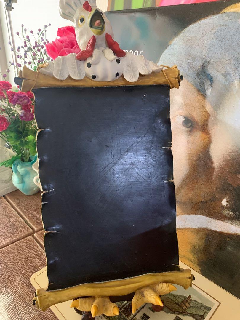 Vintage Peter Mook Chef Kitchen Resin Heavy Menu Notice Board Signed ...