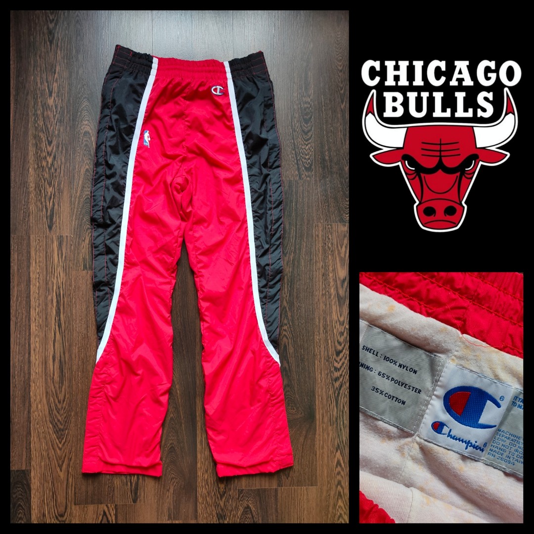 VINTAGE RARE 90's CHAMPION CHICAGO BULLS APPAREL | Tearaway Warm Up ...