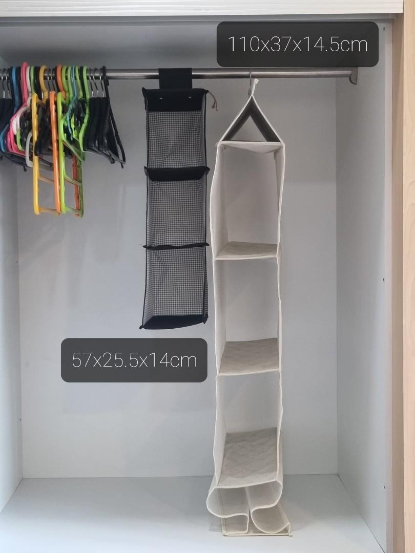 Wardrobe hanging storage/organiser box, Furniture & Home Living, Home ...