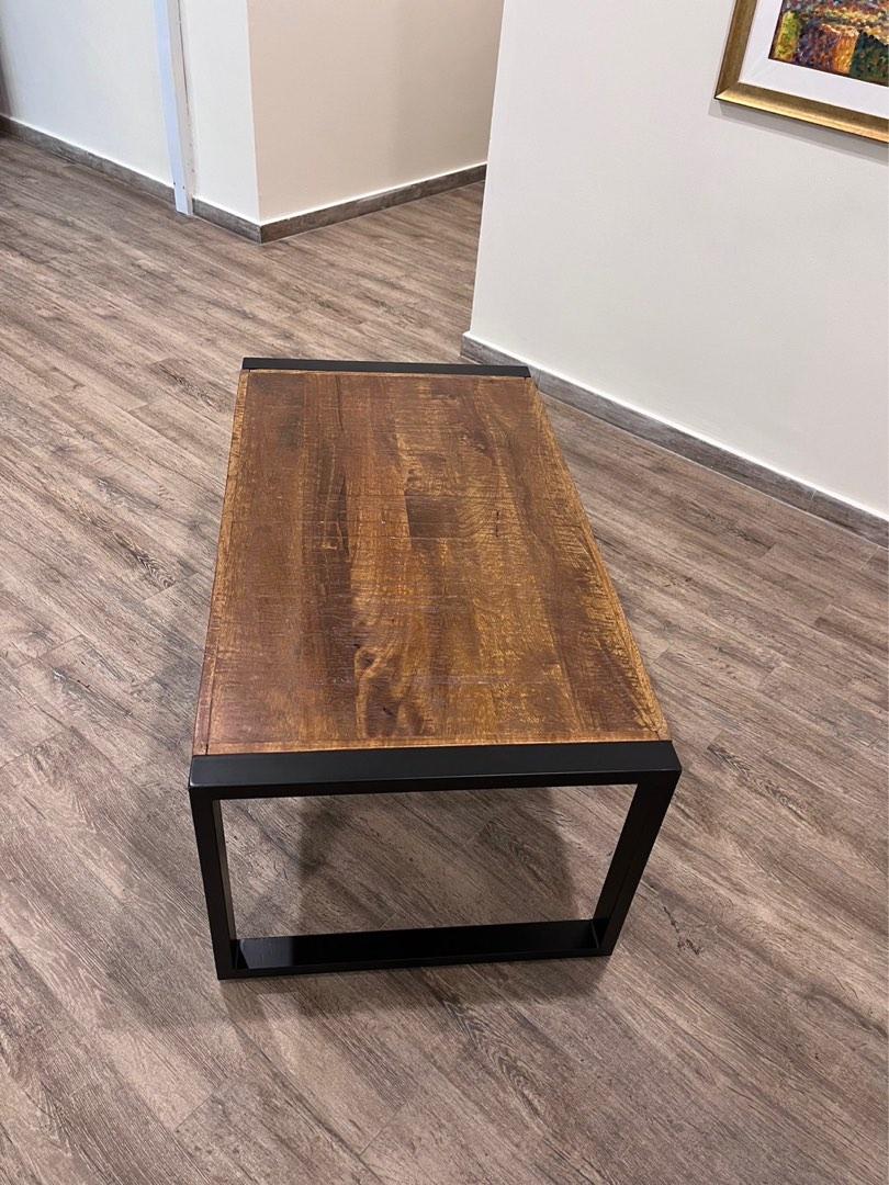 Wooden industrial vintage like coffee table, Furniture & Home Living ...