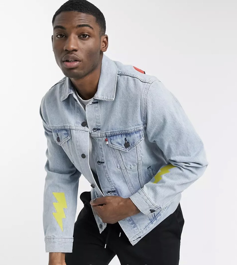 XL Levi's x Pokemon vintage Pikachu back print denim trucker jacket in ...