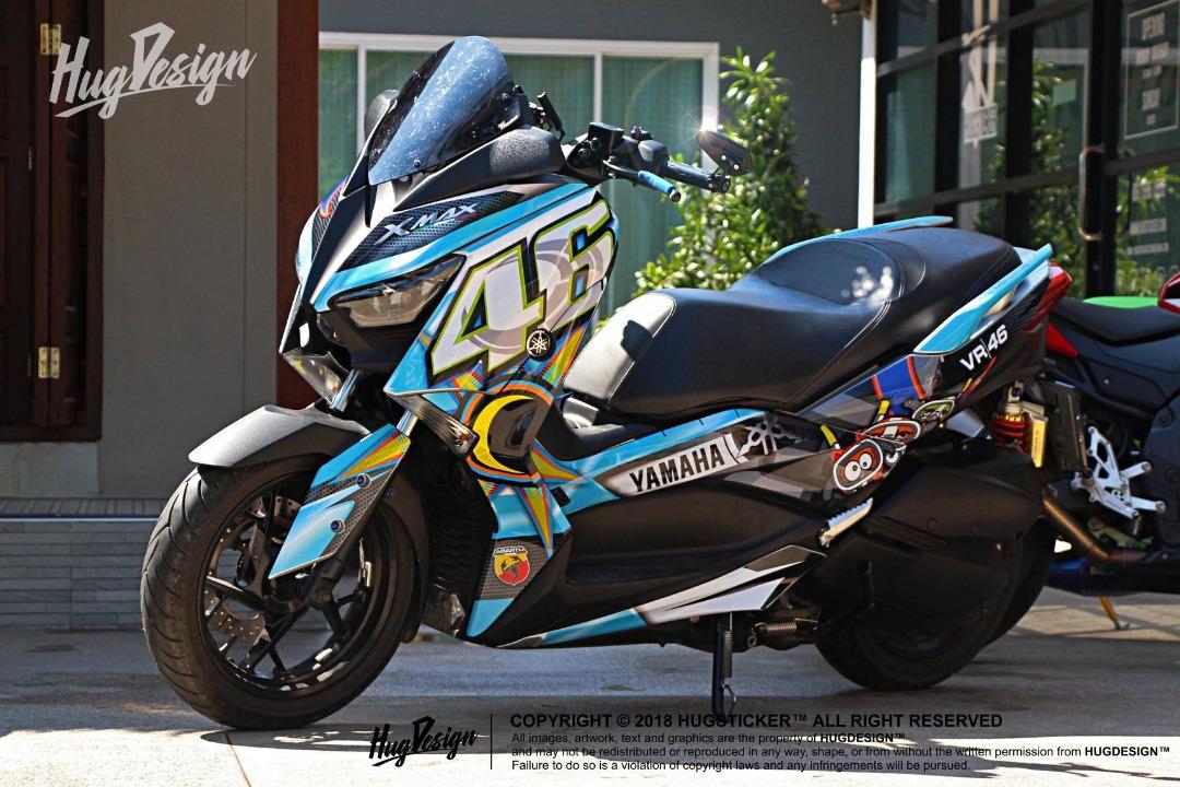 XMAX 300 46 YAMAHA HUGSTICKER Decals Sticker Kit High Quality Bike Wrap ...