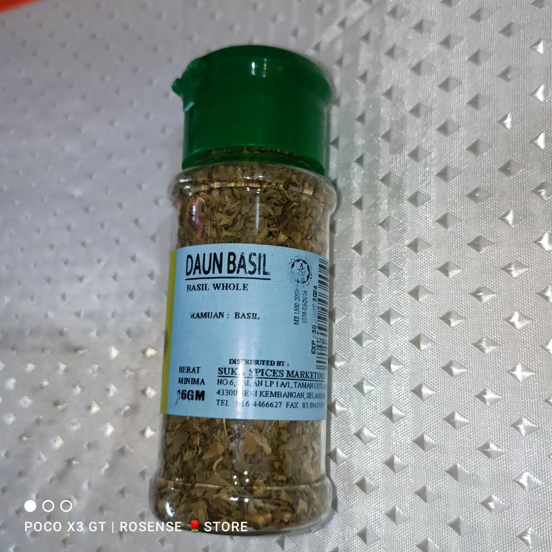 16gm Basil leaves Rempah Herbs Western cooking dried herb Spices ...